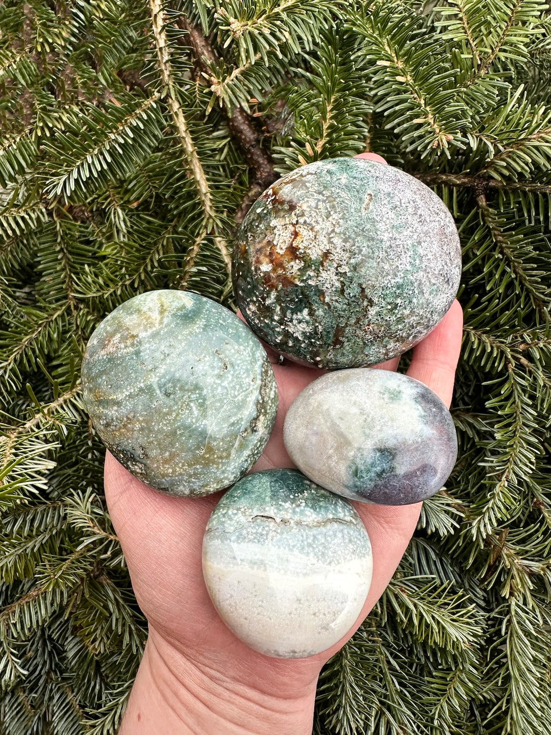 Ocean Jasper Palm Stone | High Polished Ocean Jasper | Ocean Jasper ...