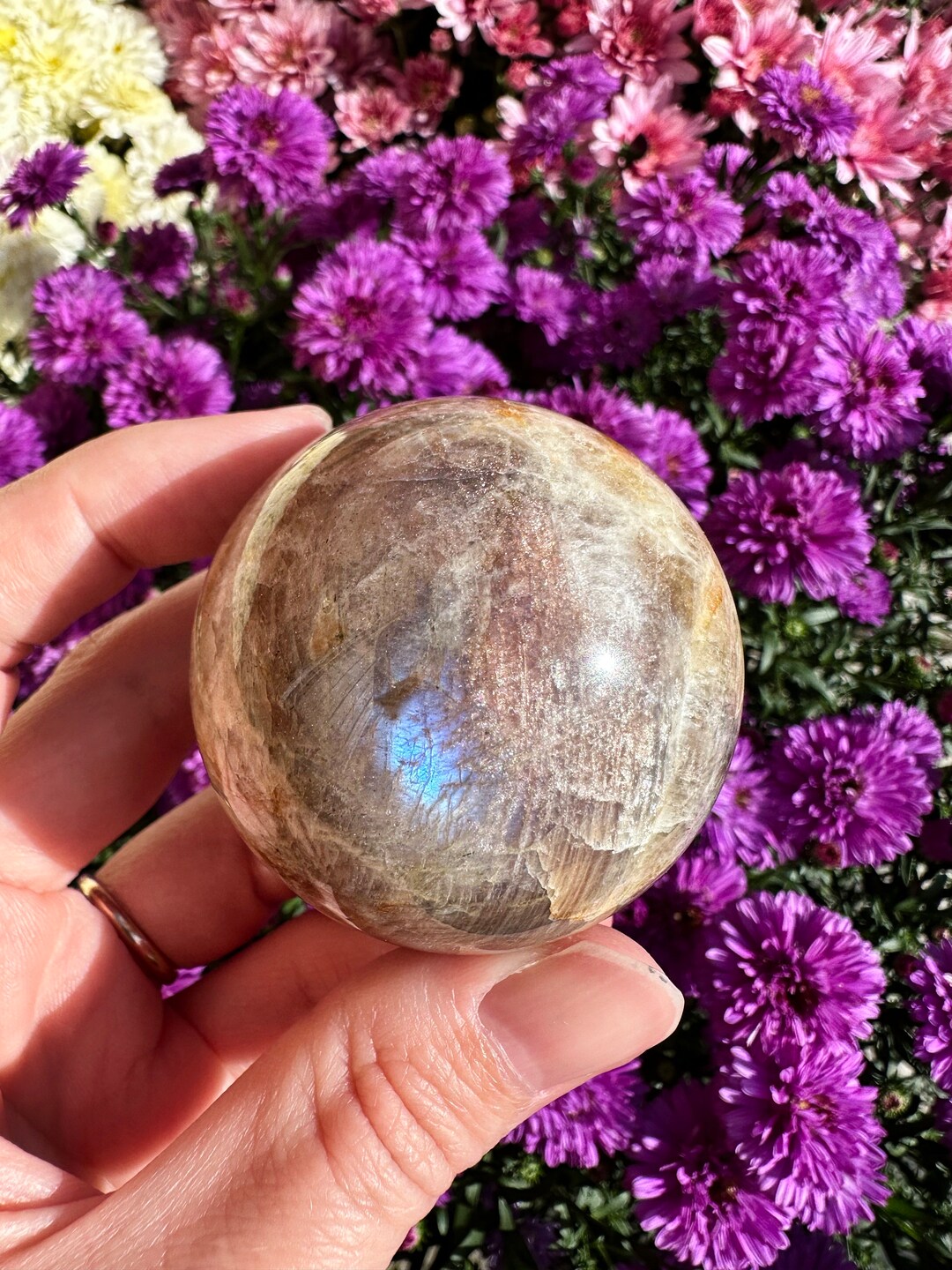 Black Moonstone Sphere Moonstone Sphere Sphere Moonstone With Blue ...