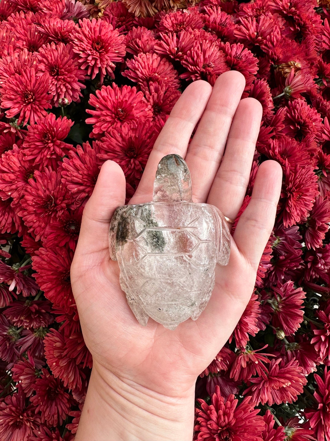 Garden Quartz Turtle Carving Garden Quartz Lodolite - Etsy UK