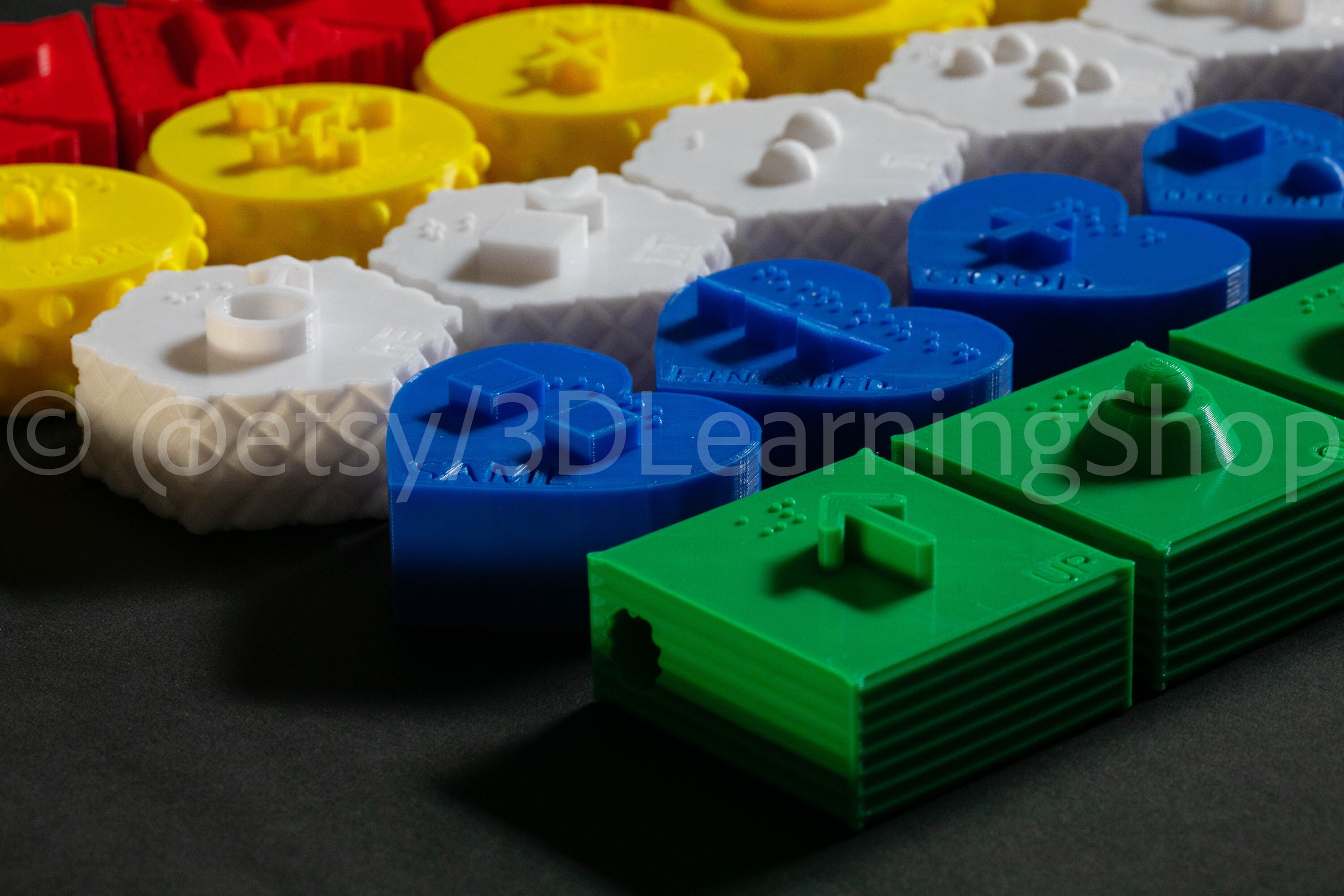 3D Universal Core Vocabulary Tactile Learning Blocks SET OF 4 - Etsy