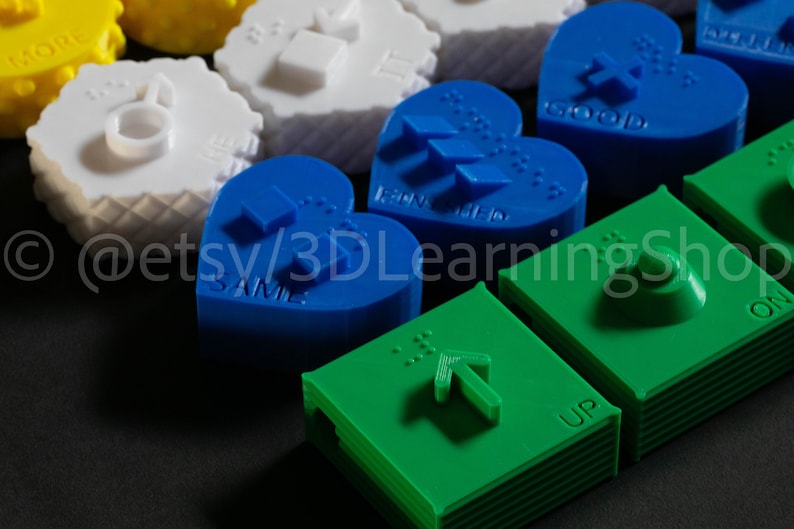 3D Universal Core Vocabulary Tactile Learning Blocks - FULL SET - Etsy