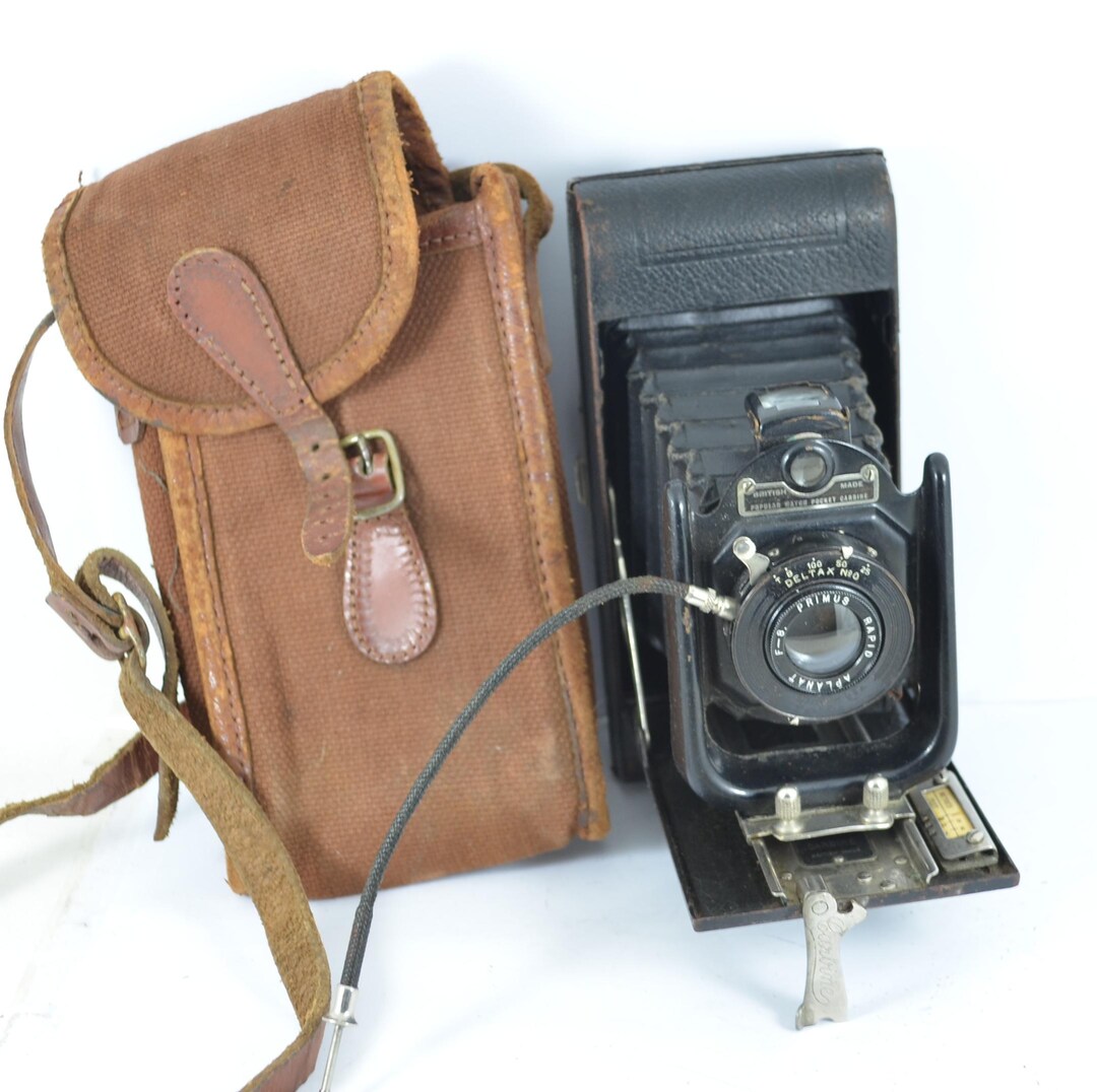 Watch Pocket Carbine Folding Vintage Camera Old Camera With Case 1910s ...