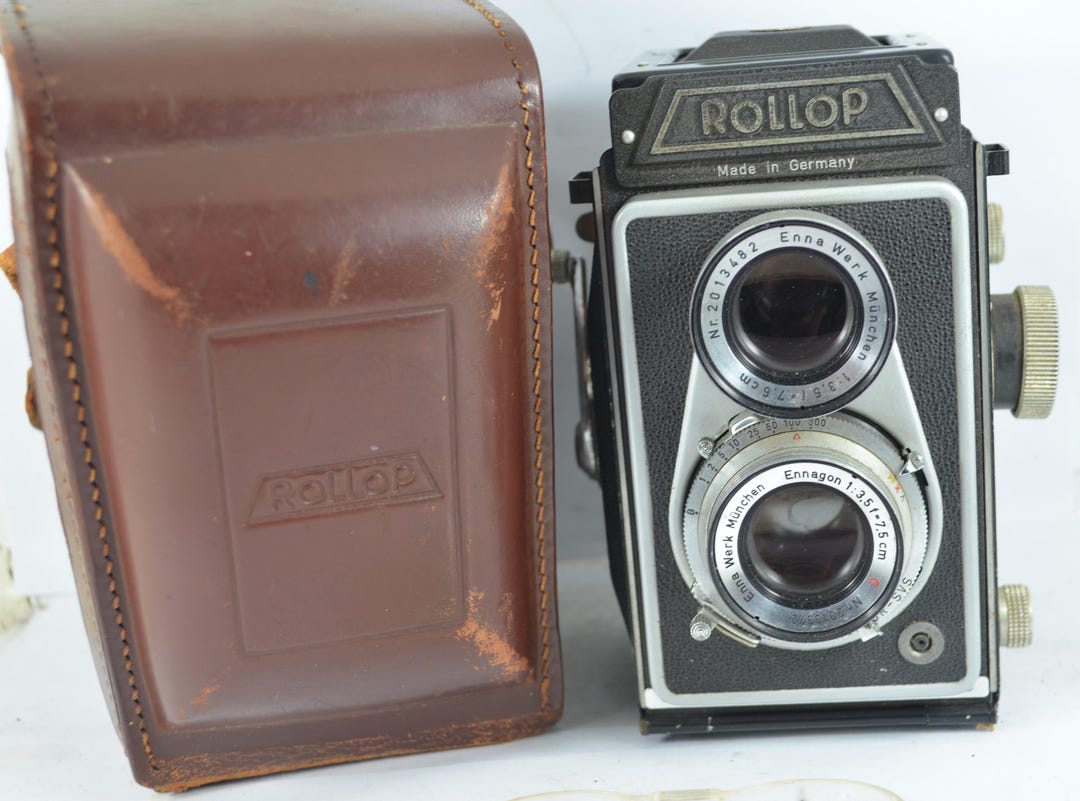 Lipca Rollop TLR Vintage Camera 1950s Antique Film Camera With Case ...