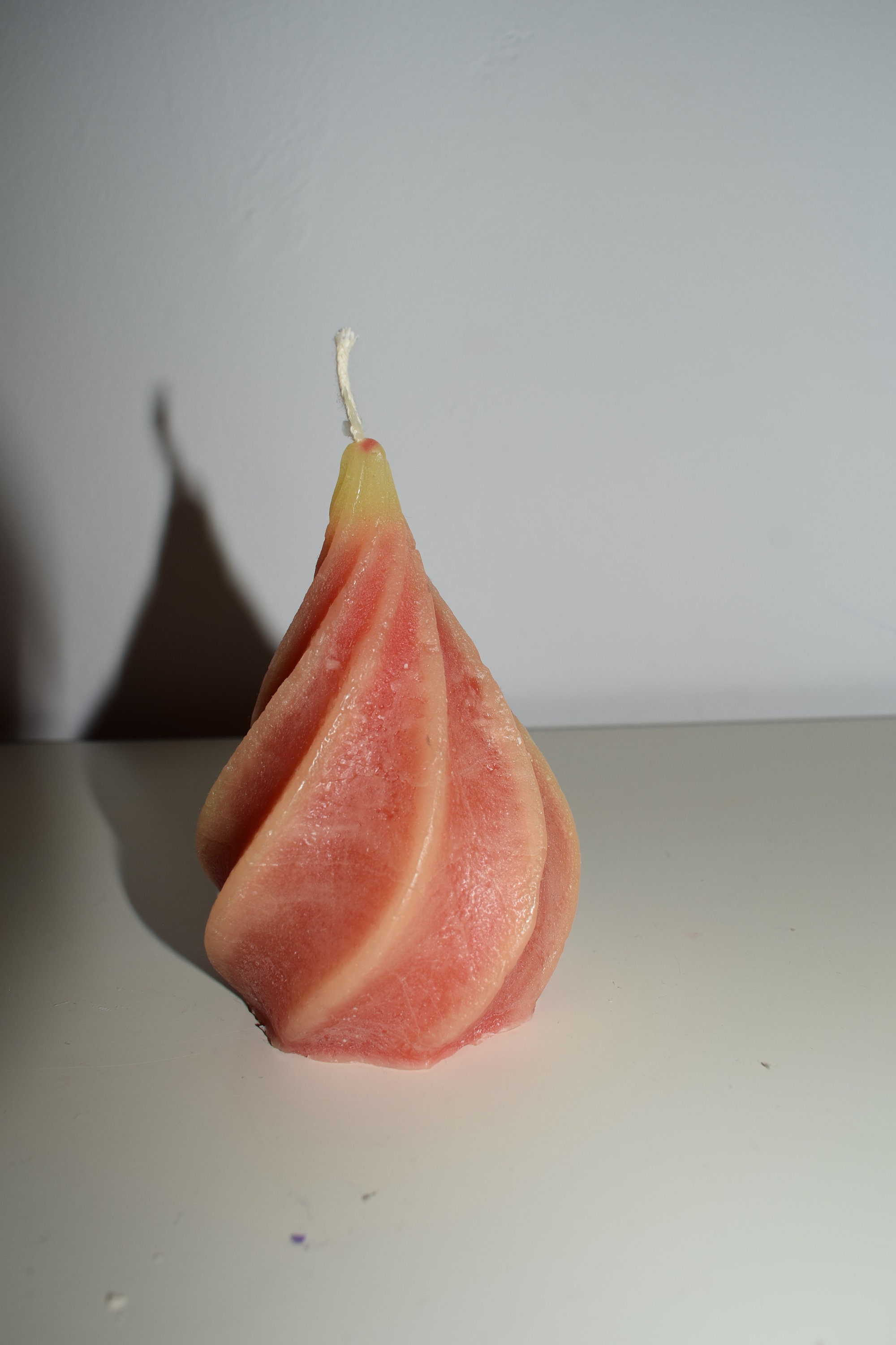 Orange Red, Pink Red Candles in Flame Shape, Twisted Teardrop Shape - Etsy