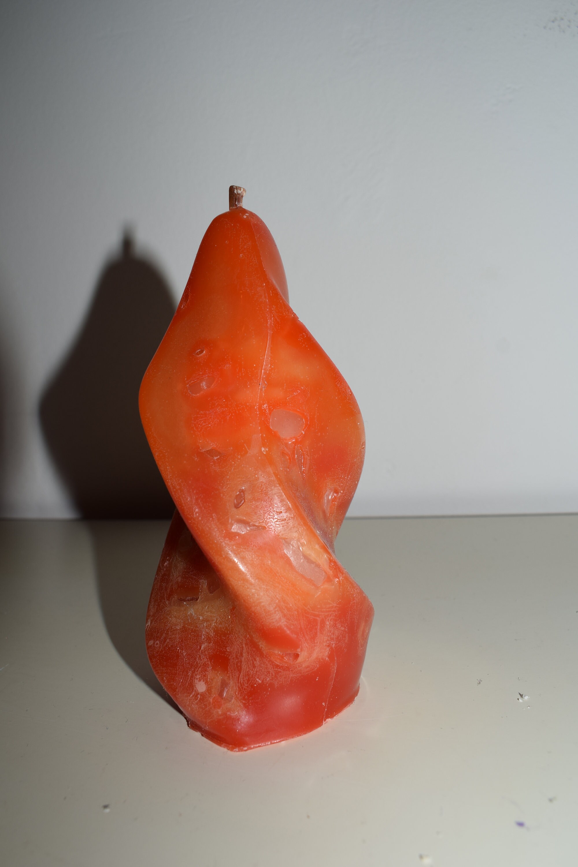 Orange Red, Pink Red Candles in Flame Shape, Twisted Teardrop Shape - Etsy