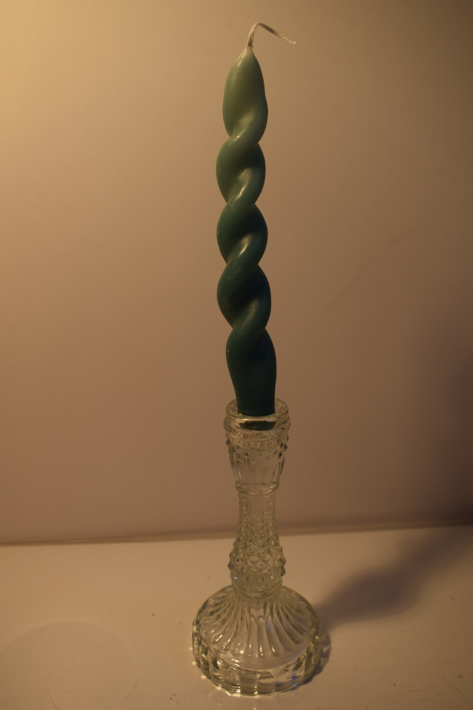 Twisted table candles /stick candles twisted candle in green | Etsy