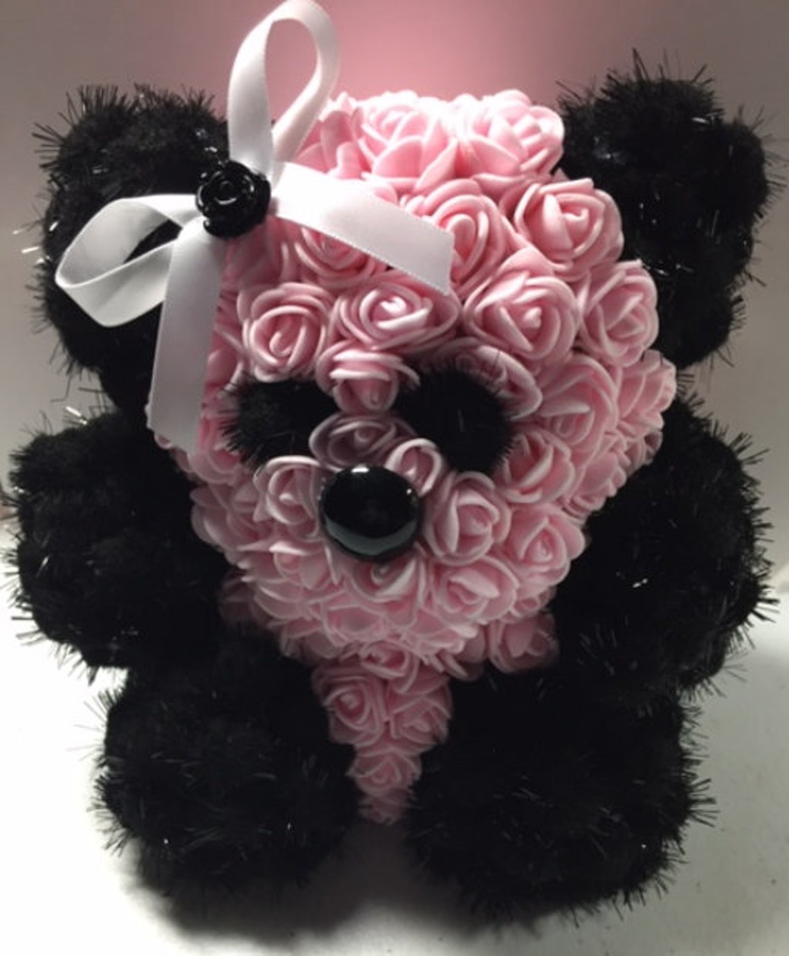 Rose Bear Panda Pink Small 15cm | Etsy