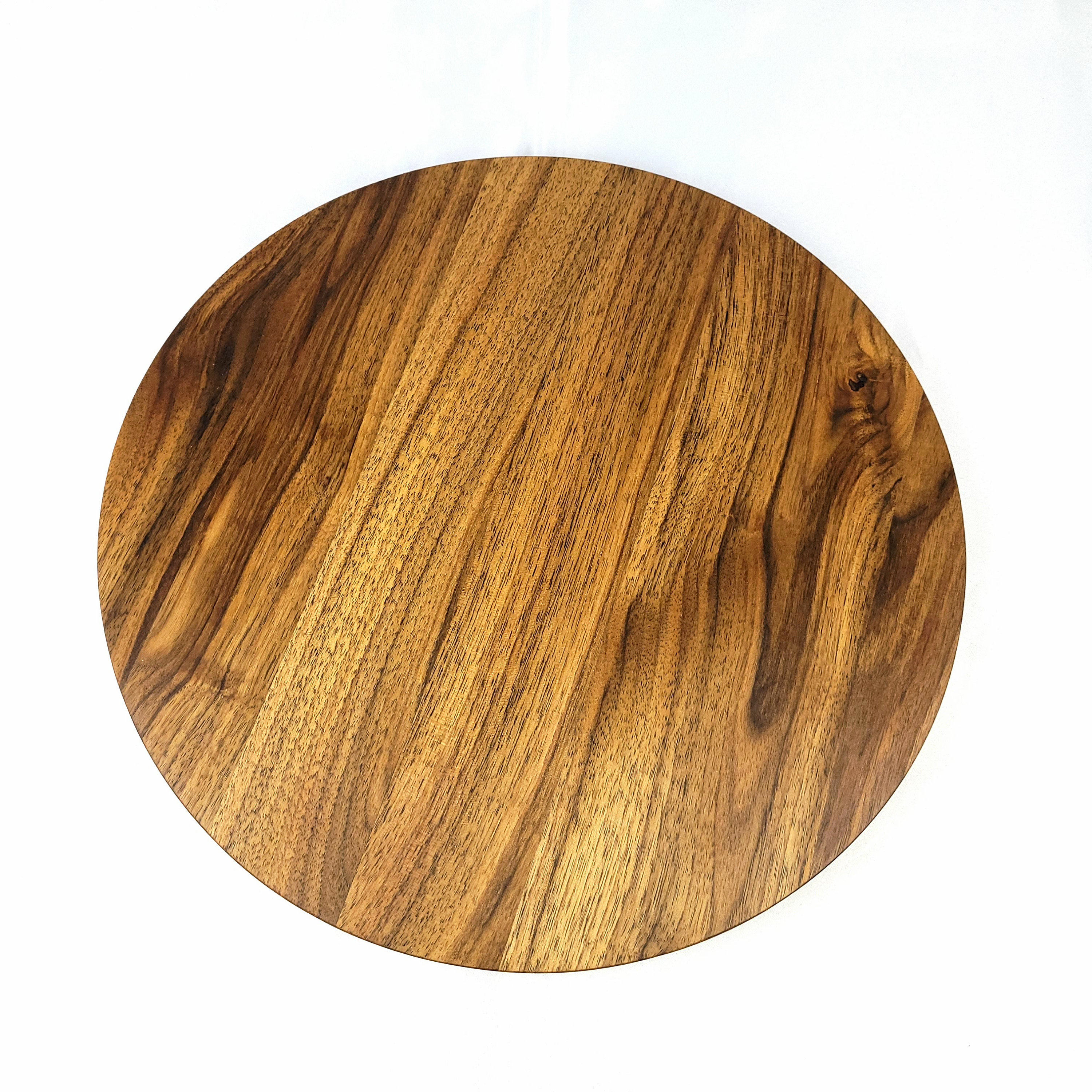 Draaiplateau donker notenhout, licht eiken of zwart moeraseik ...