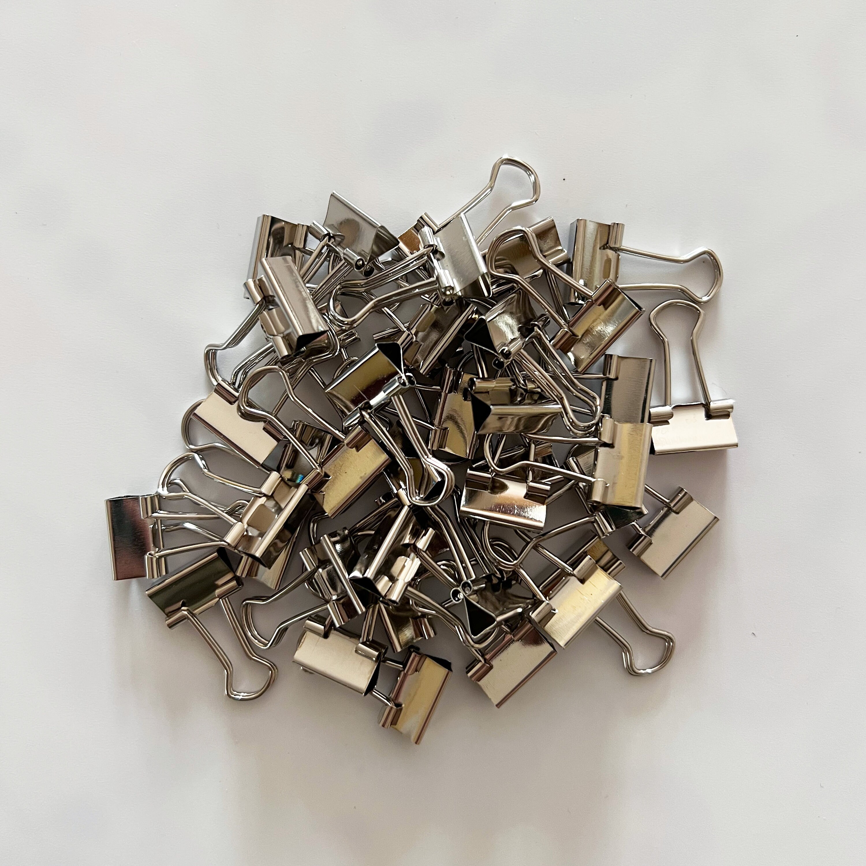 Micro Binder Clips, Silver Color, Horizontal Width 1/2INCH, Micro Metal ...