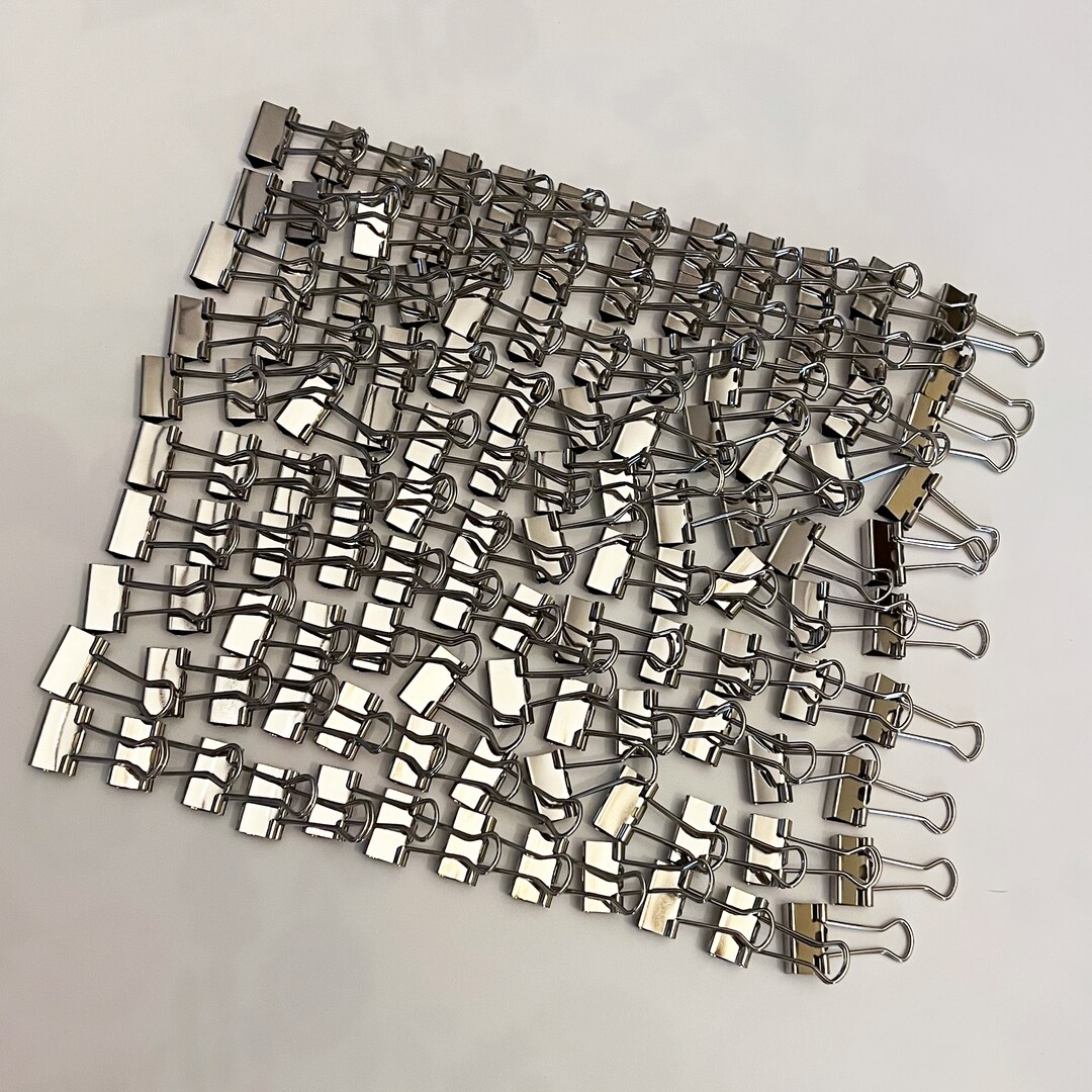 Small Binder Clips, Silver, Horizontal Width 3/4INCH, Small Metal Paper ...
