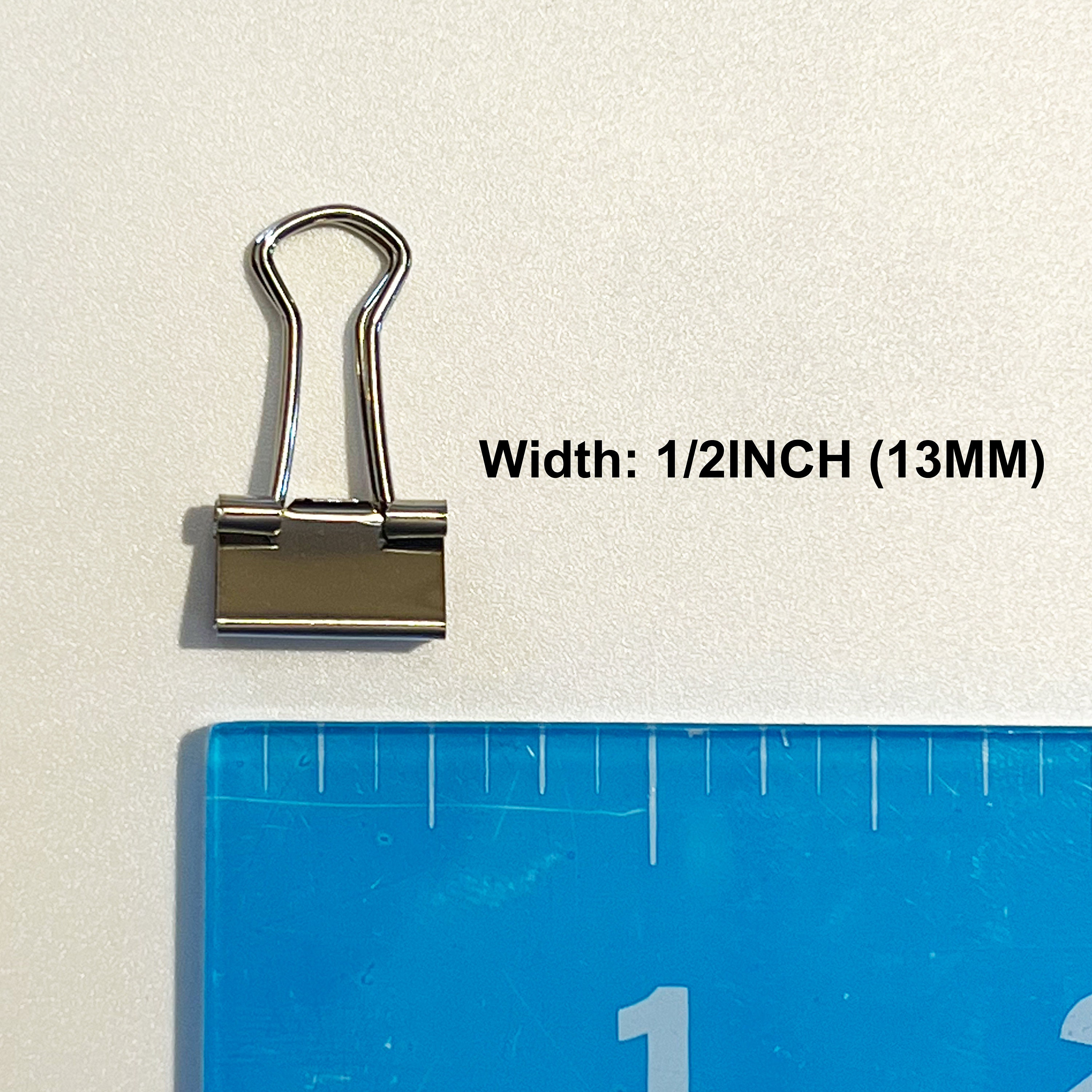 Micro Binder Clips, Horizontal Width 1/2INCH, Micro Metal Clamp, Colors ...