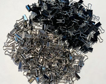 Micro Binder Clips, Silver Color, Horizontal Width 1/2INCH, Micro Metal ...