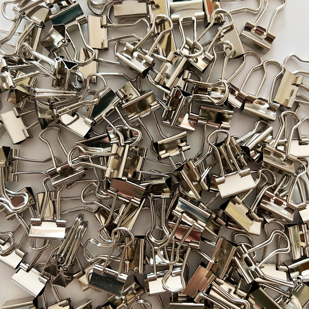 Micro Binder Clips, Silver Color, Horizontal Width 1/2INCH, Micro Metal ...