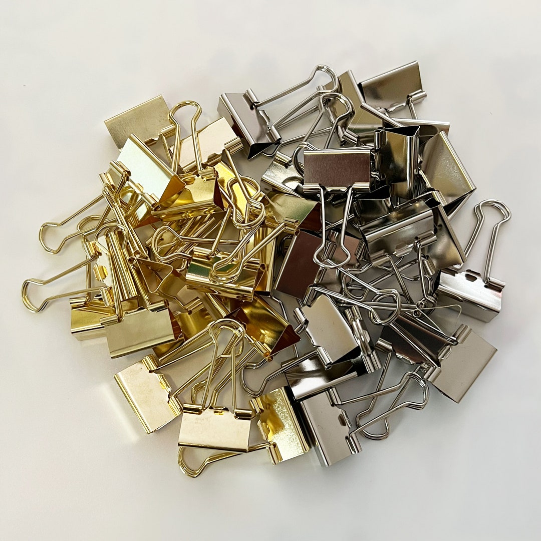 1INCH Binder Clips, Horizontal Width 1INCH, Small+ Metal Clamp, Colors ...