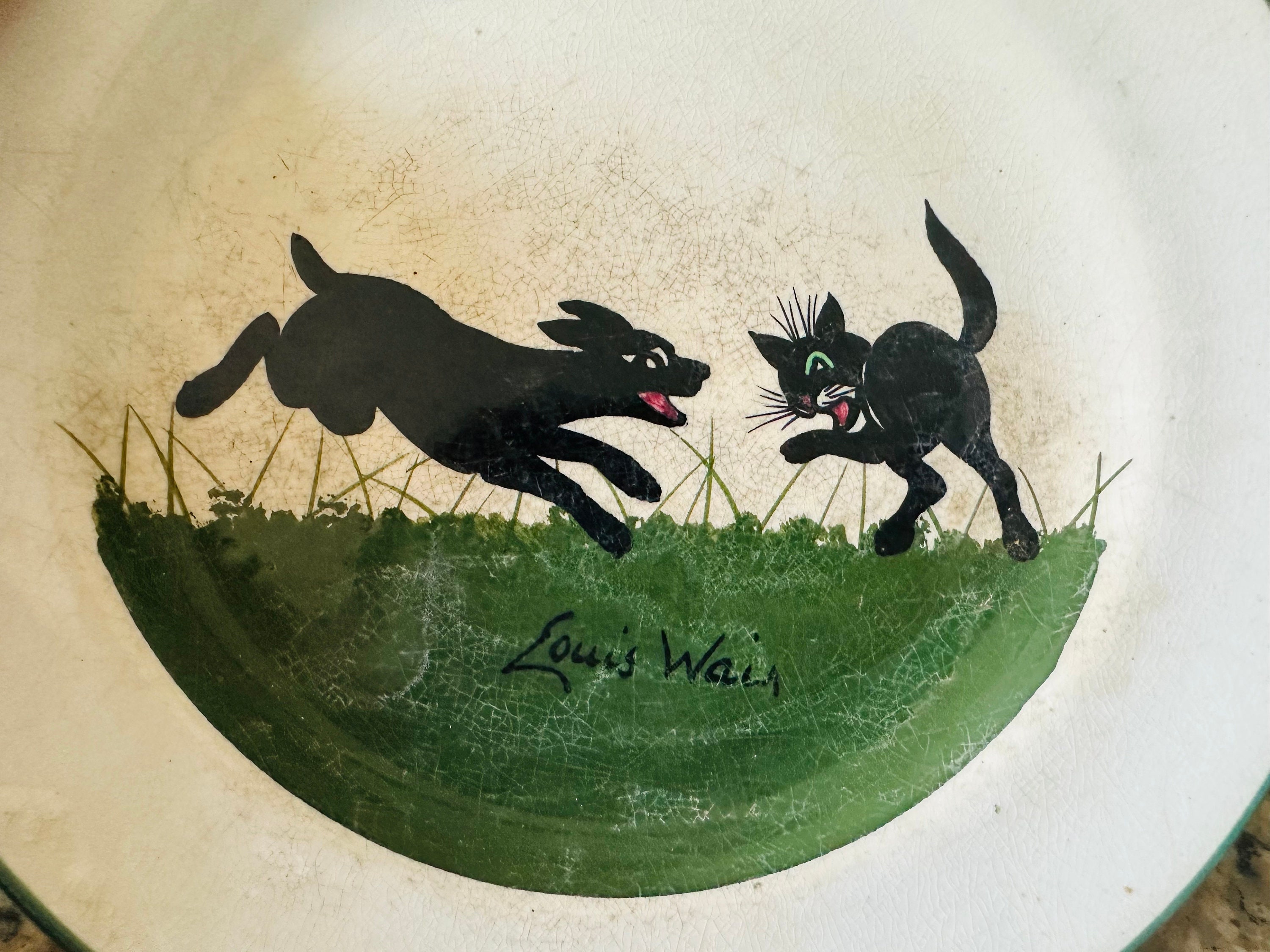 Louis Wain the Bristol Cat and Dog Pottery EXTREMELY RARE and Sought ...