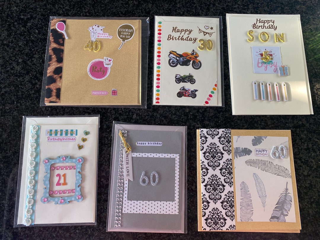 Hand Made Number Cards - Etsy