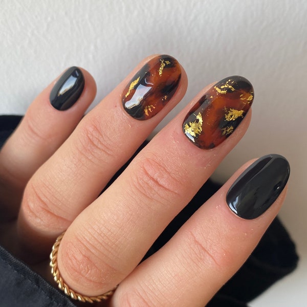 Tortoiseshell Nails - Etsy