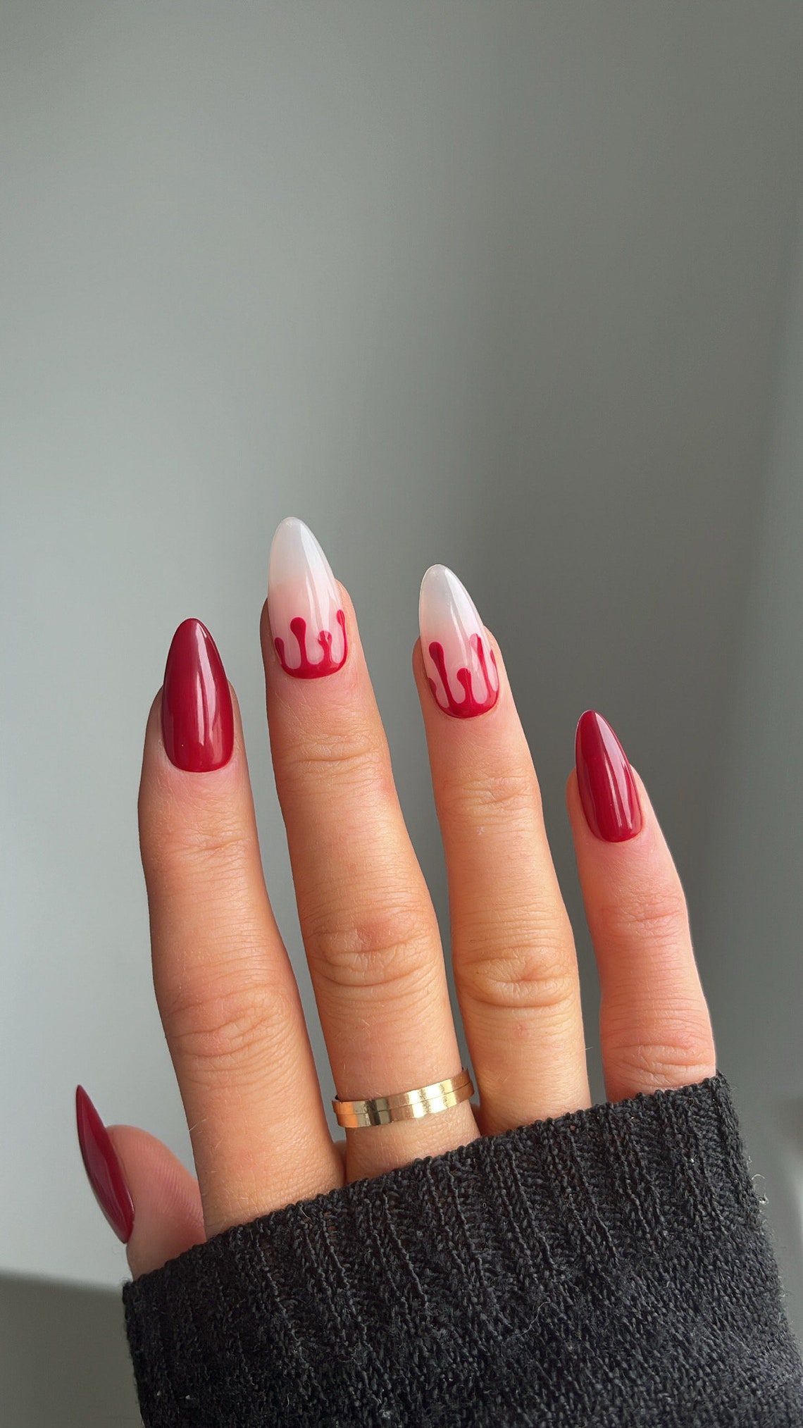 Blood Drip Cuff Custom Press on Nails | Luxury Glue on Nails ...