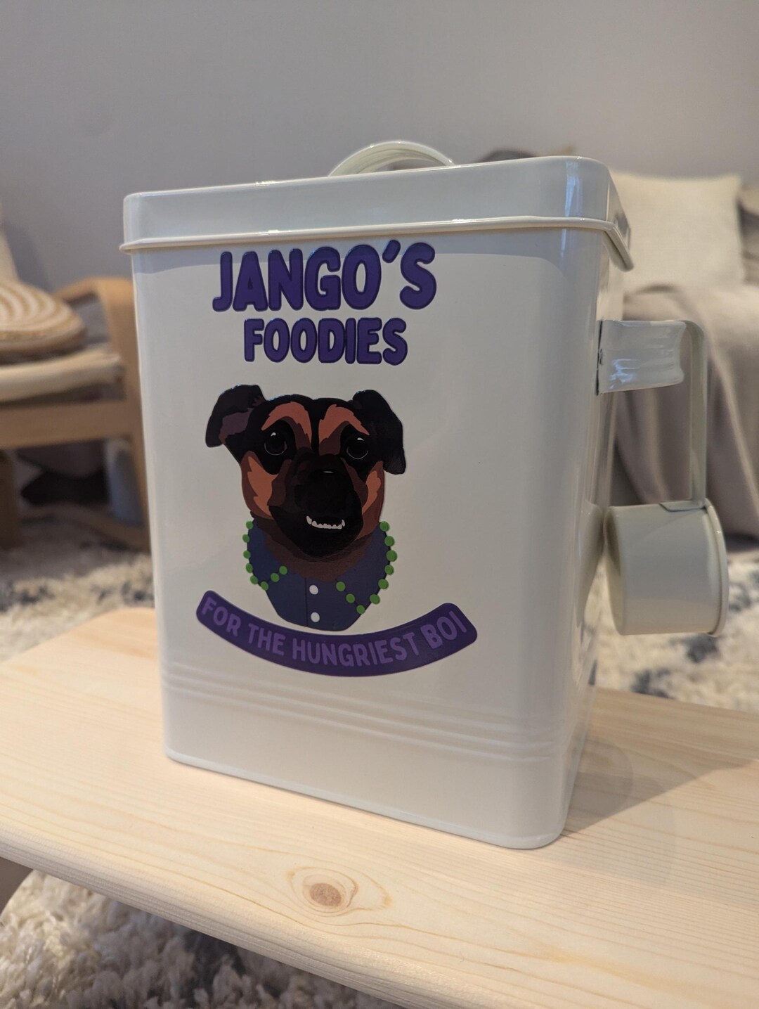 Dog Food Tin, Custom Dog Food Container, Personalised Jar, Custom Jar ...