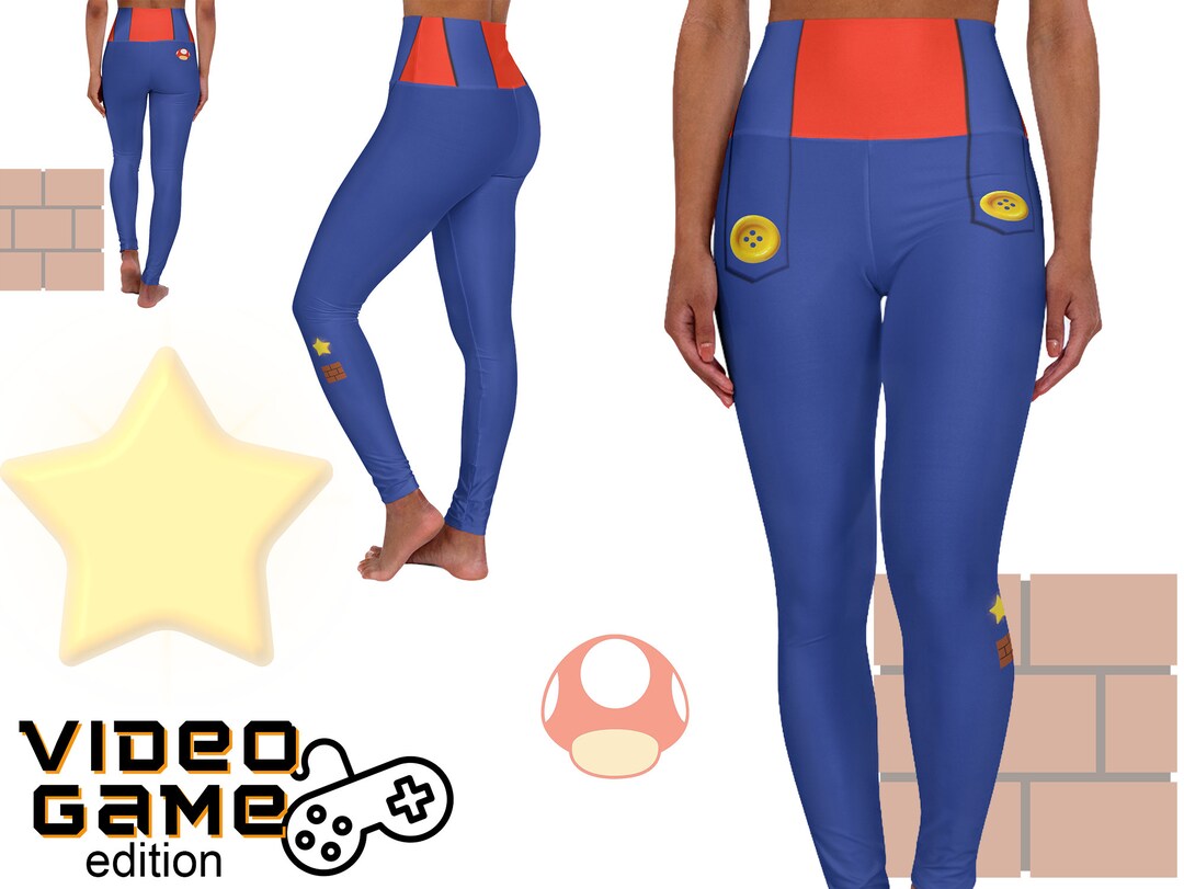 Red Plumber Leggings | Video Game Leggings - Etsy