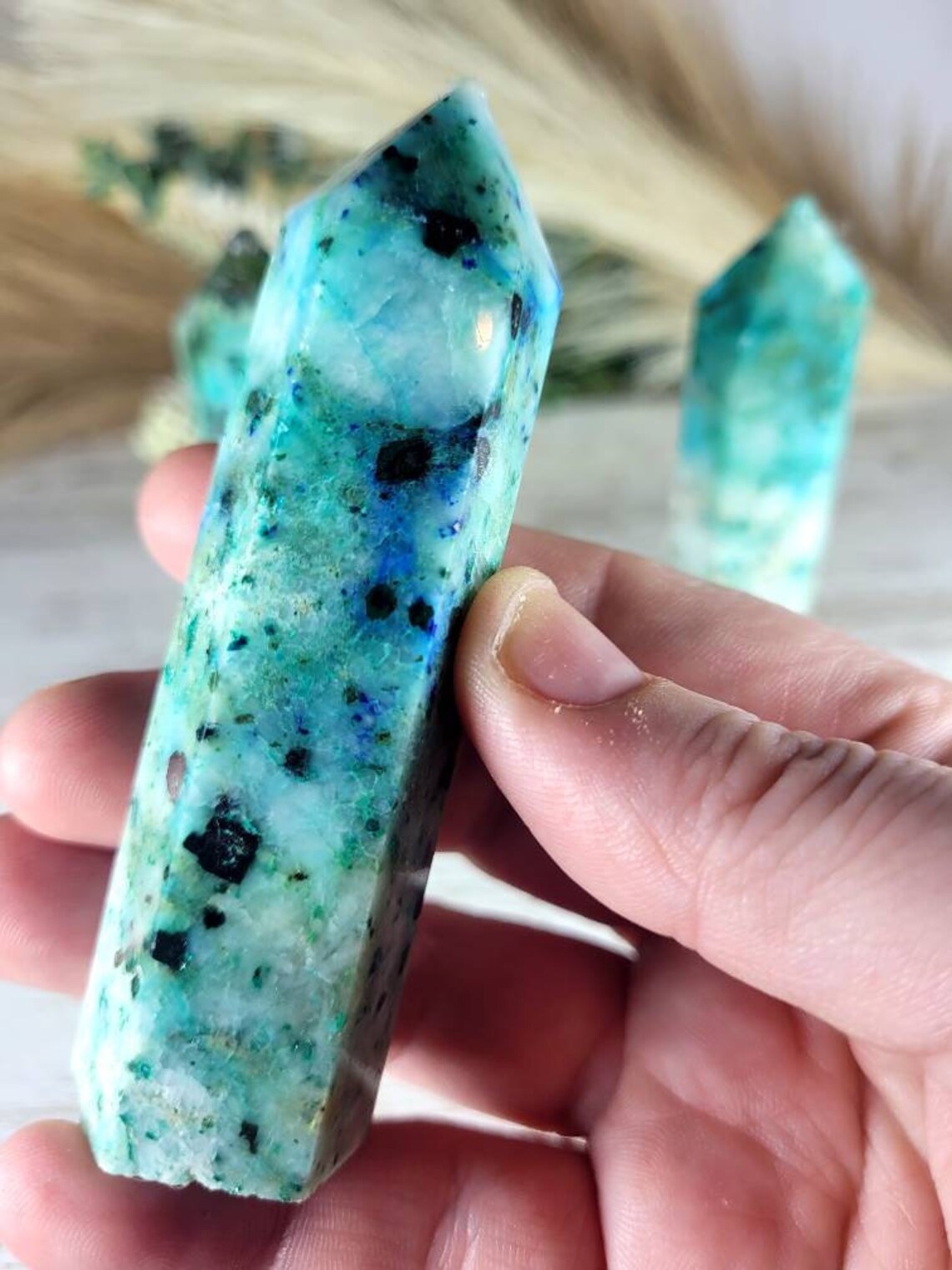 Phoenix Stone Ajoite Fynchenite Stone Phoenix Stone Tower - Etsy Canada