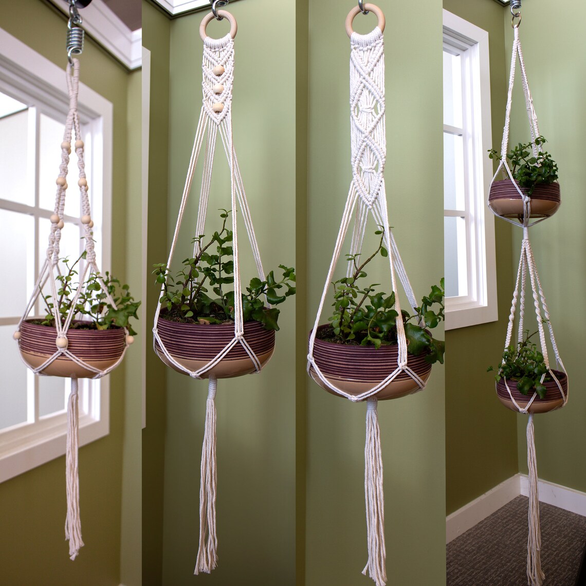 Macrame Plant Hanger Hanging Planter Indoor & Outdoor Plant | Etsy