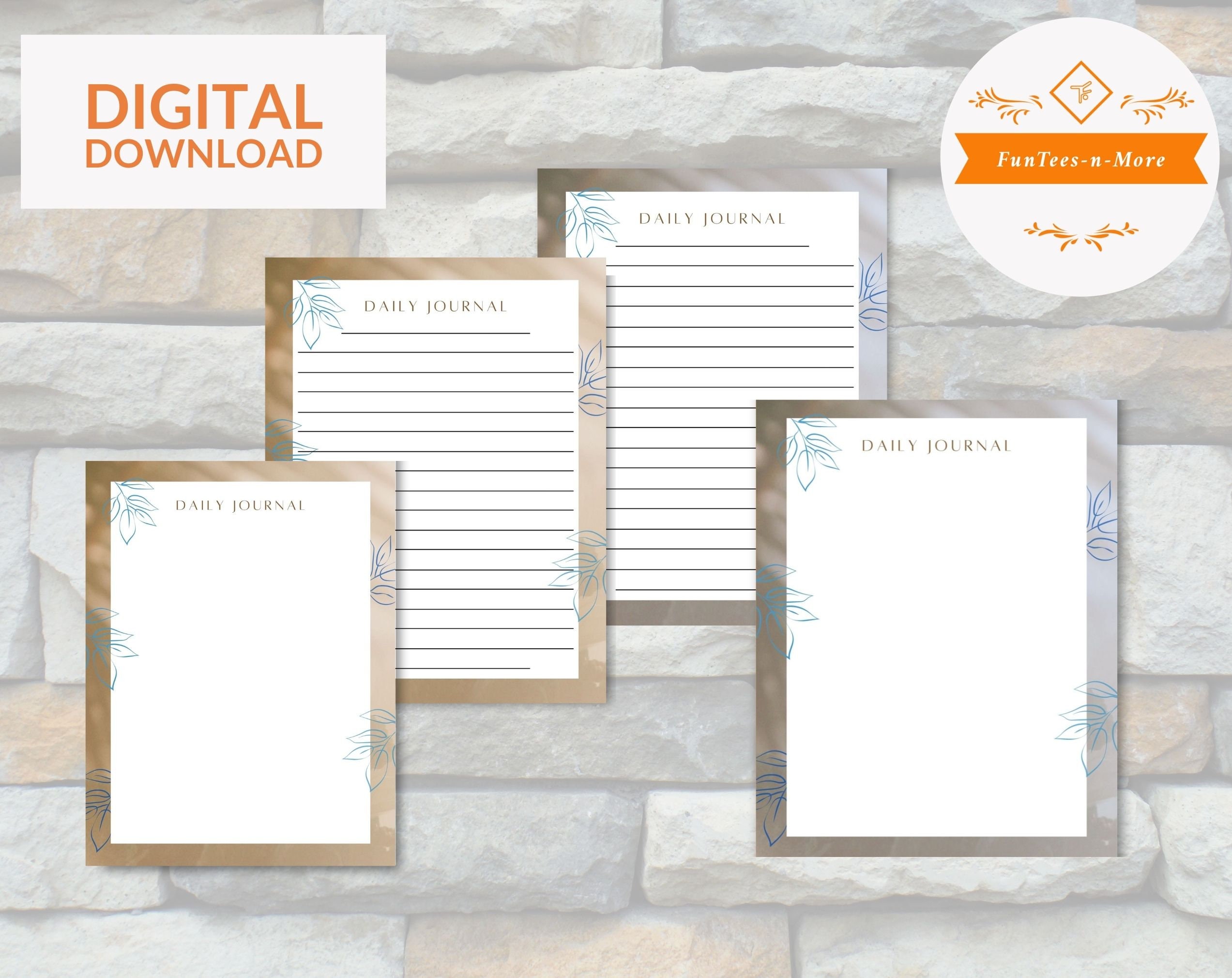 Leaves US A4 Letter PDF, Instant Download Printable Stationary Pack ...