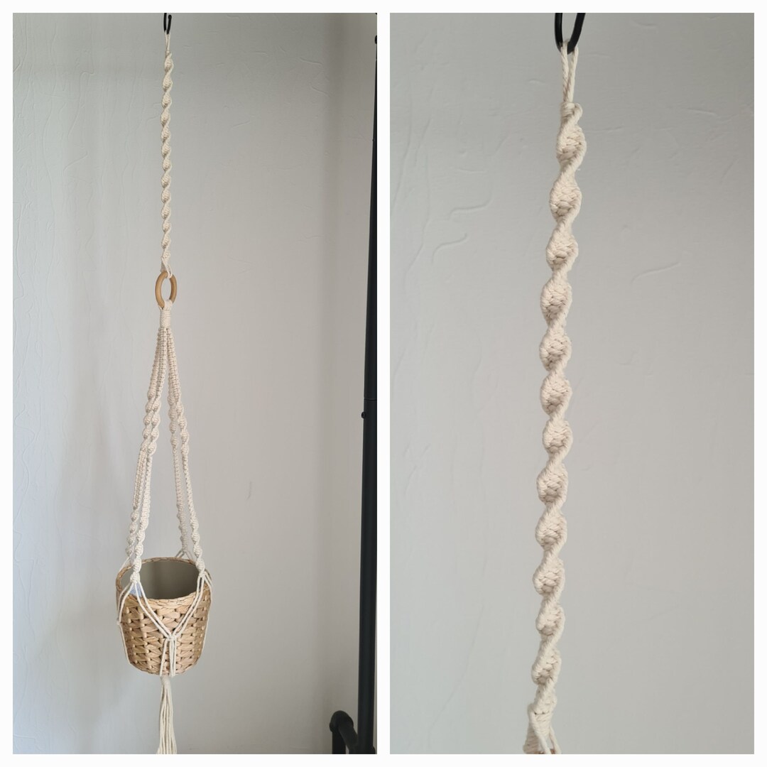Hanging Basket Extension Macrame Macrame Hanging Baskets Plant Hanger ...