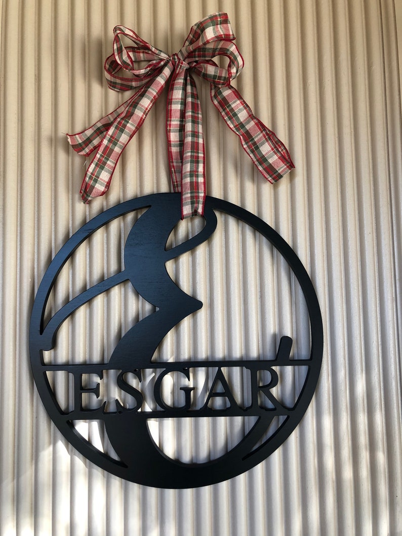 Personalized Round Split Monogram Custom Round Wooden Sign - Etsy