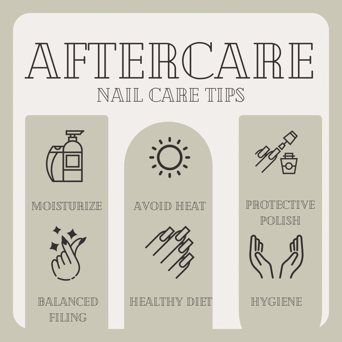 Nail Aftercare Cards - Digital Download - Etsy