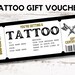 Tattoo Gift Voucher Template. EDITABLE Tattoo Gift Certificate ...