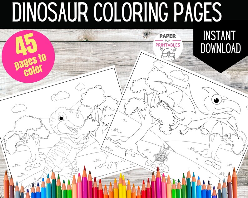 Dinosaur Coloring Book : Dinosaur Coloring Pages | 45 Printable ...