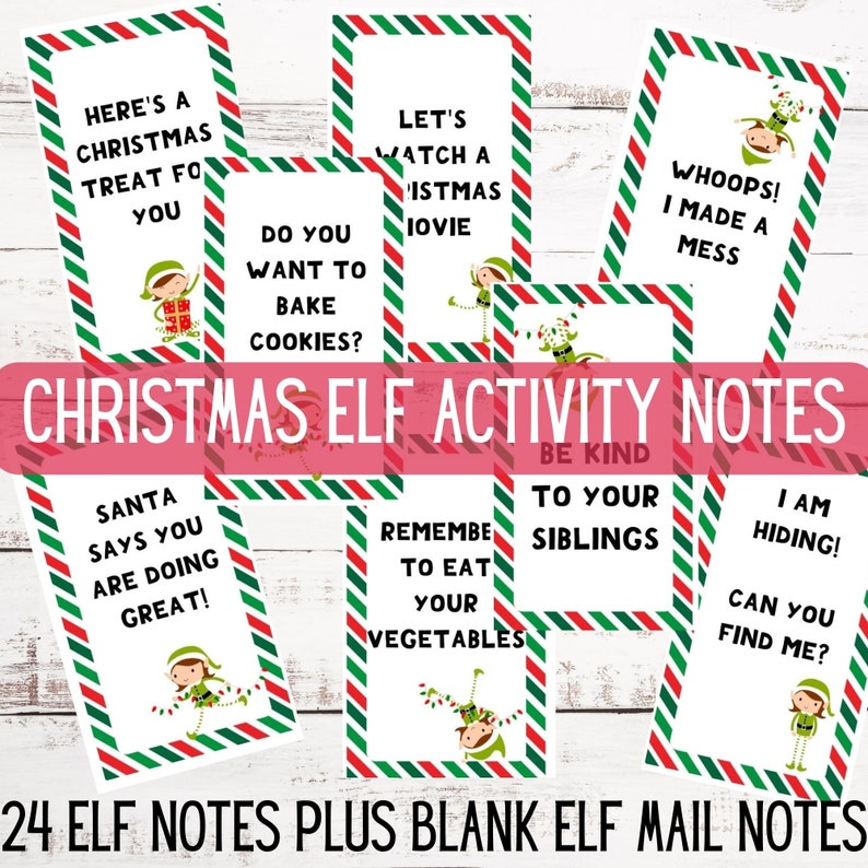 24 Printable Elf Notes | Printable Elf Props- Elf Mail - DIY Christmas ...