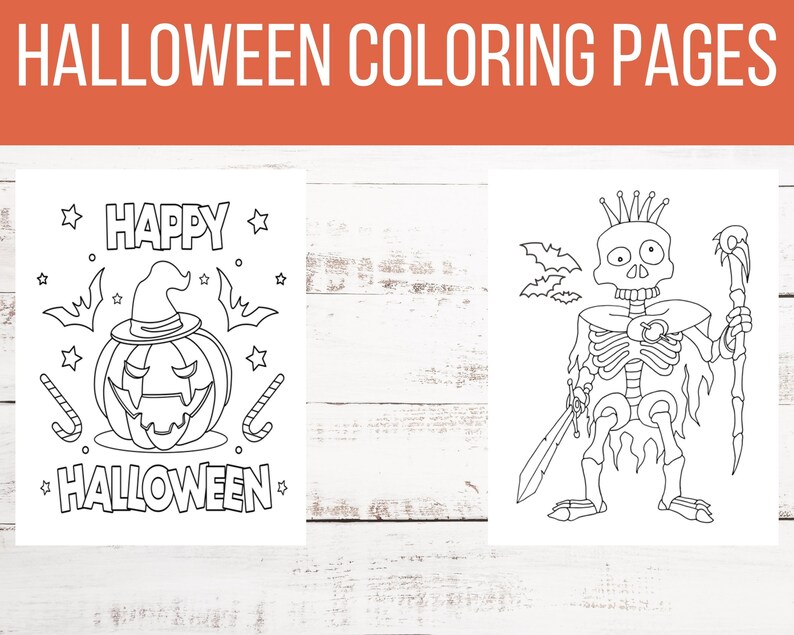 50 Spooky Halloween Coloring Pages, Printable Halloween Coloring for ...
