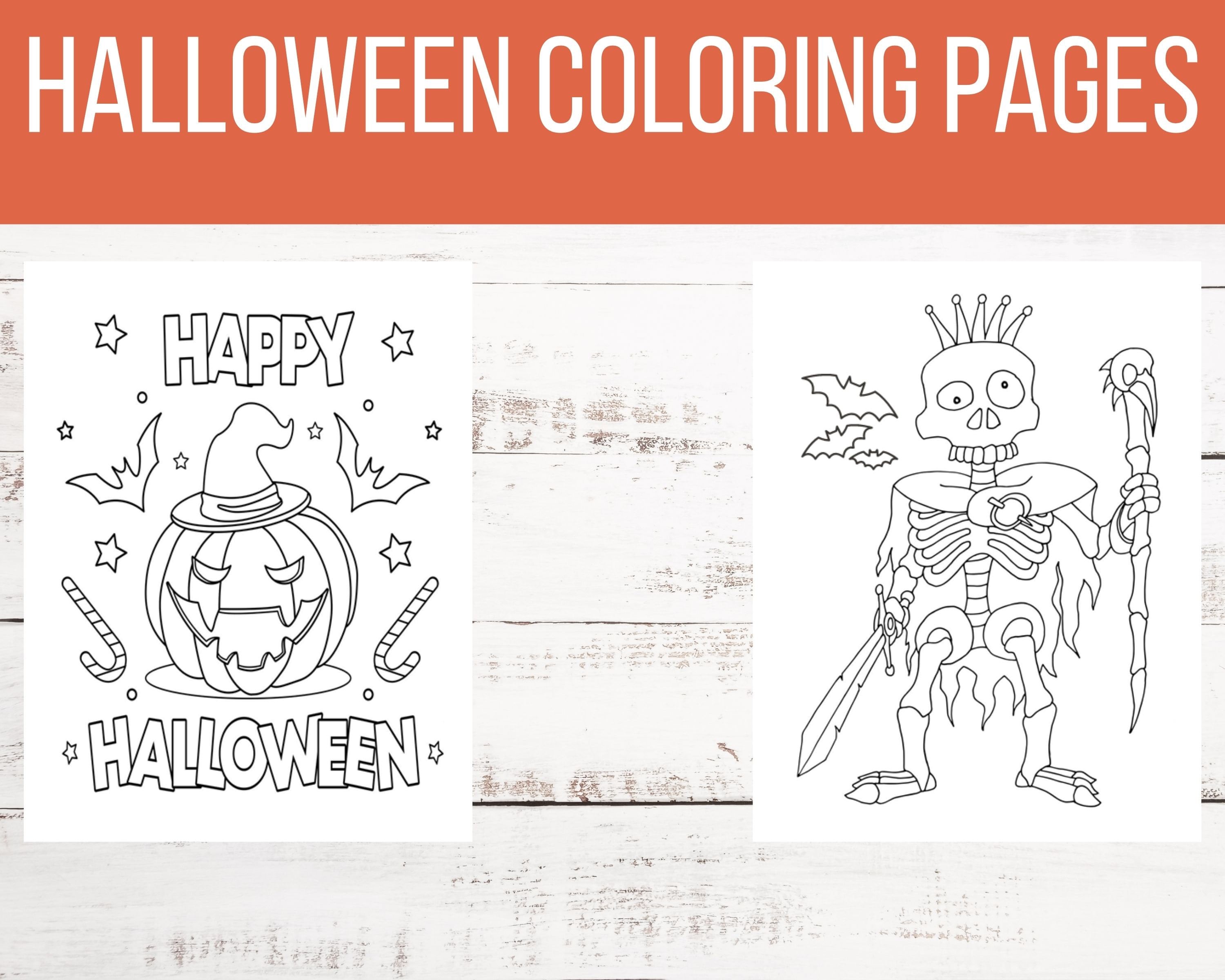 50 Spooky Halloween Coloring Pages, Printable Halloween Coloring for ...