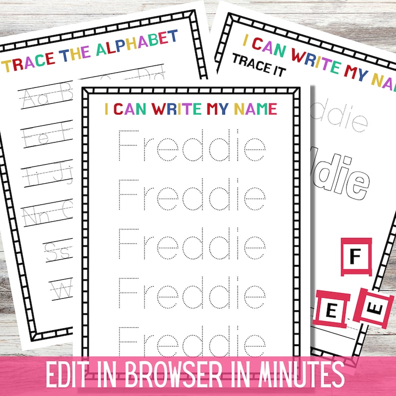 Name Tracing Sheet. Kids Name Writing. Name Worksheet. Learn to Write ...
