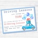 Driving Lesson Gift Voucher Template. Driving Lessons Gift Card ...