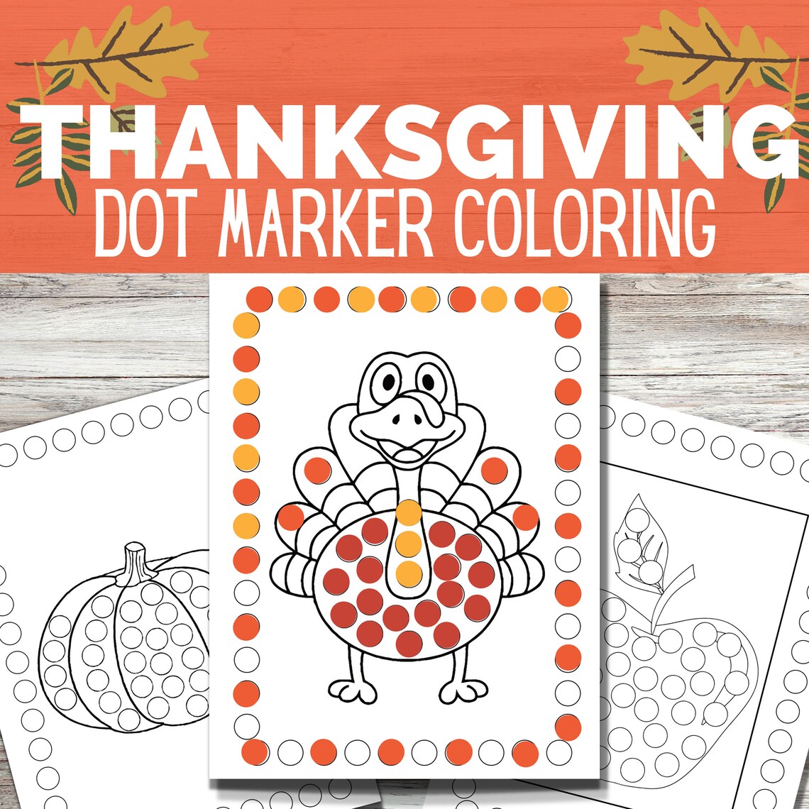 Thanksgiving Dot Marker Coloring Pages - Thanksgiving Dab a Dot | Do a ...