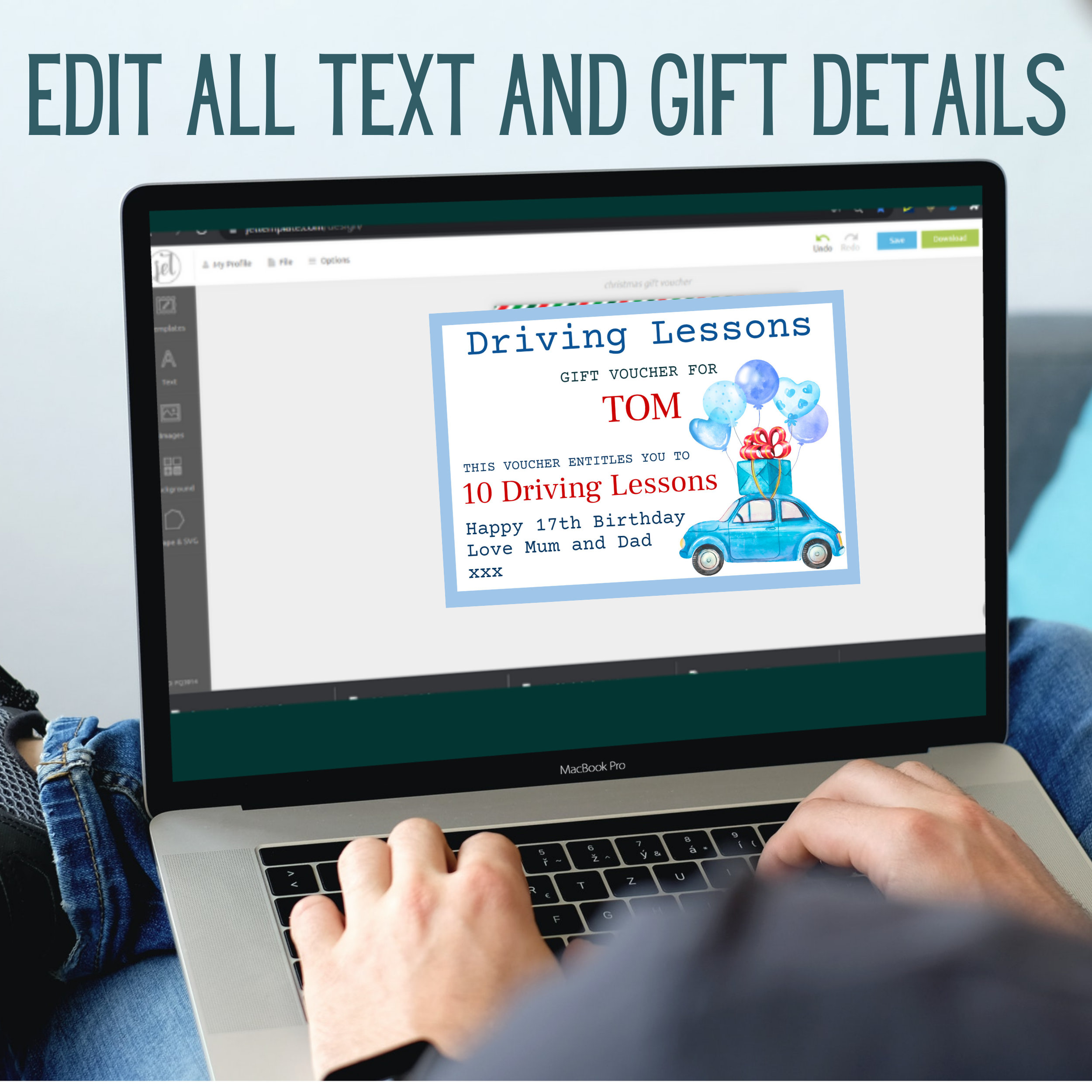 Driving Lesson Gift Voucher Template. Driving Lessons Gift Card ...