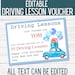 Driving Lesson Gift Voucher Template. Driving Lessons Gift Card ...