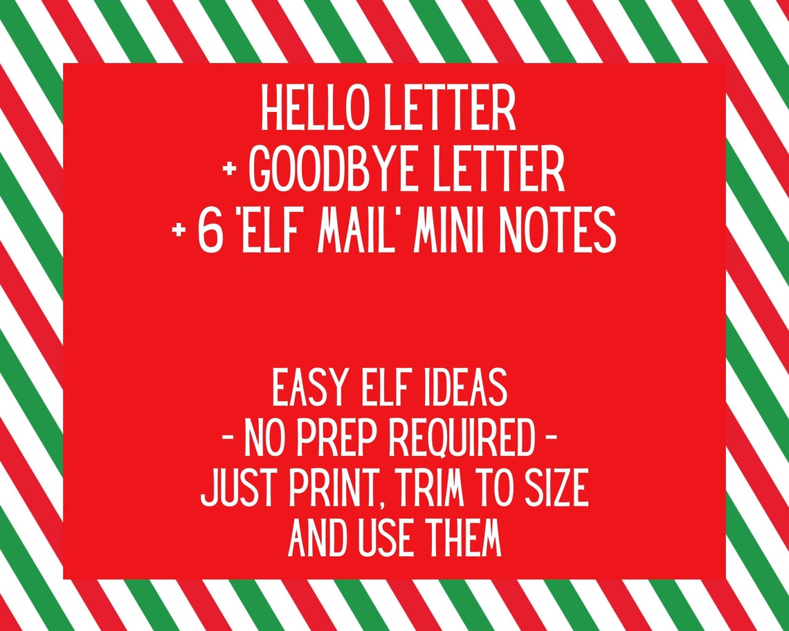 Elf Letter Bundle Elf Arrival Letter Elf Goodbye Letter and - Etsy