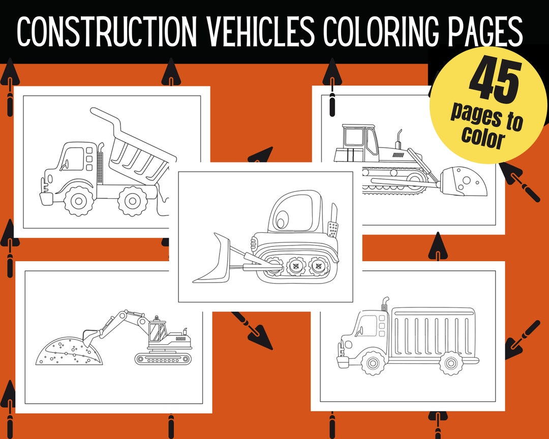 Construction Vehicles Coloring : Trucks & Diggers Coloring. 45 ...