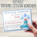 Driving Lesson Gift Voucher Template. Driving Lessons Gift Card ...