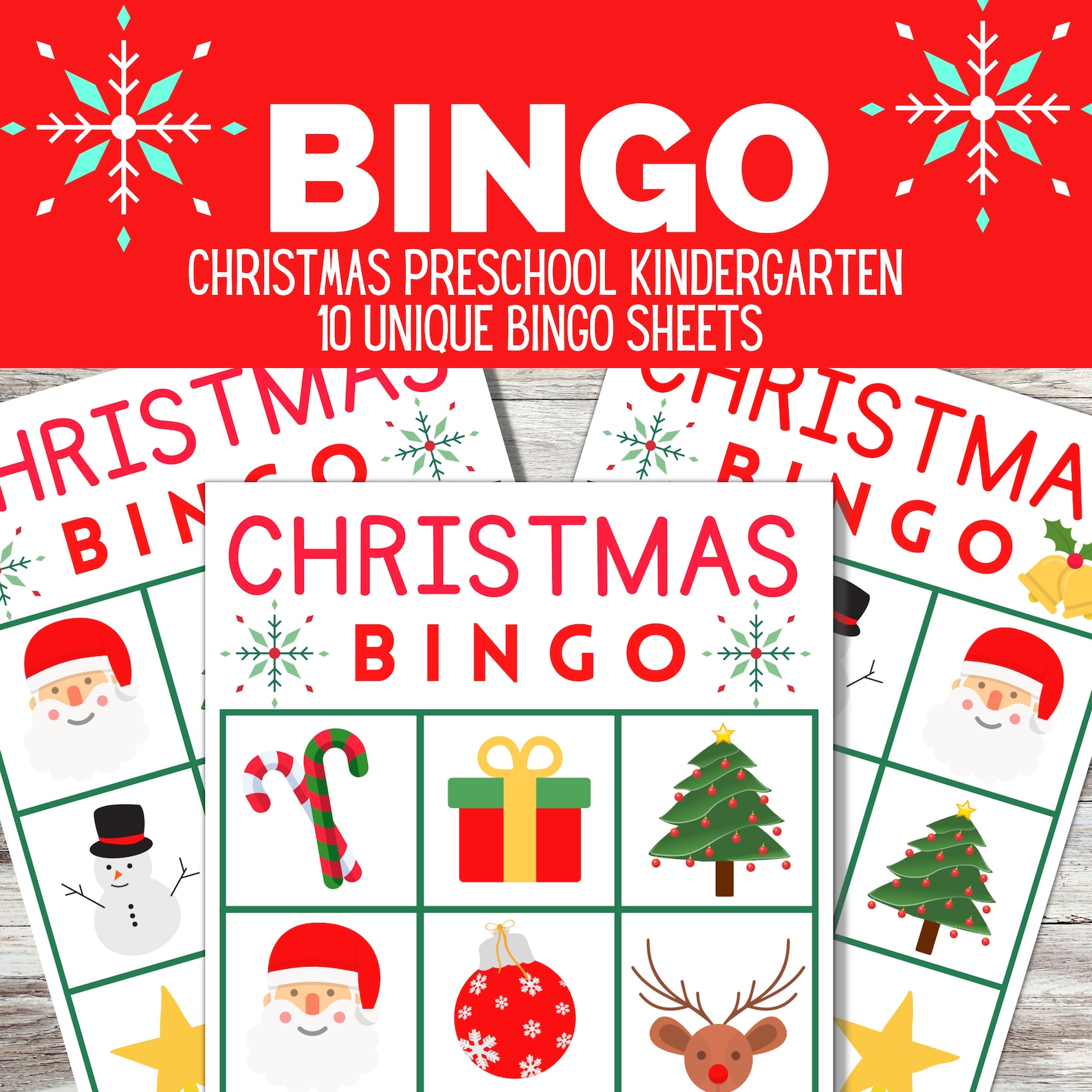 Christmas Bingo | Preschool Kindergarten Christmas Games DIGITAL ...