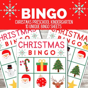 Christmas Bingo | Preschool Kindergarten Christmas Games DIGITAL ...