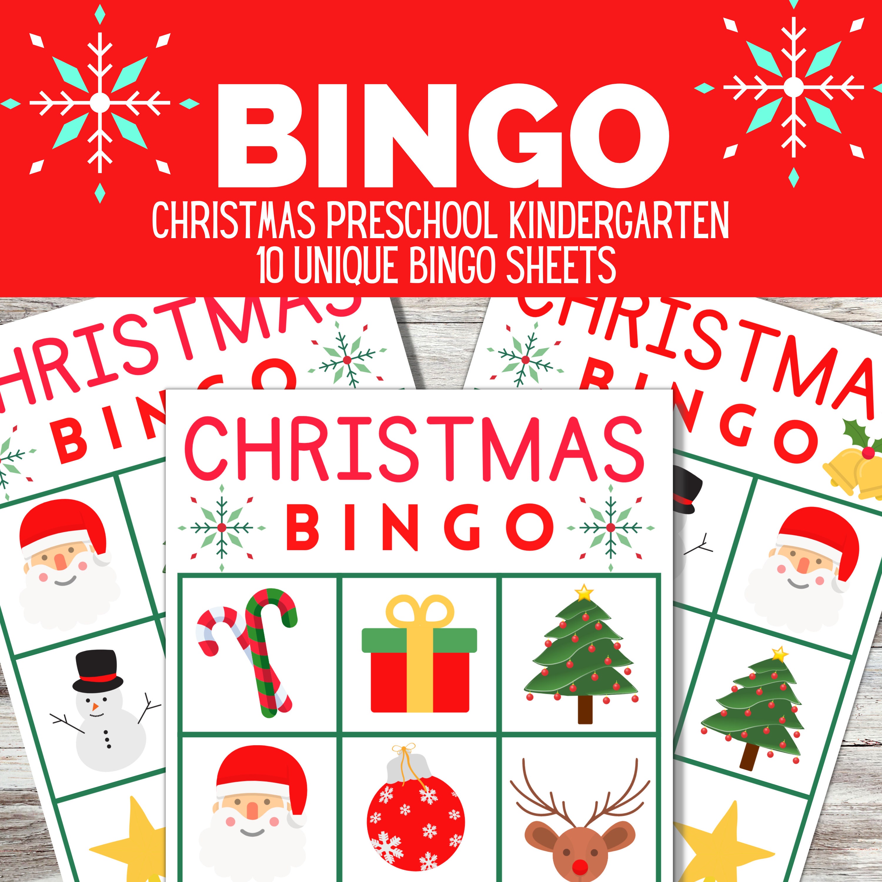 Christmas Bingo | Preschool Kindergarten Christmas Games DIGITAL ...