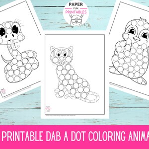 Dot Marker Coloring Page | Animal Dab a Dot, Dot Marker Printable, Do a ...