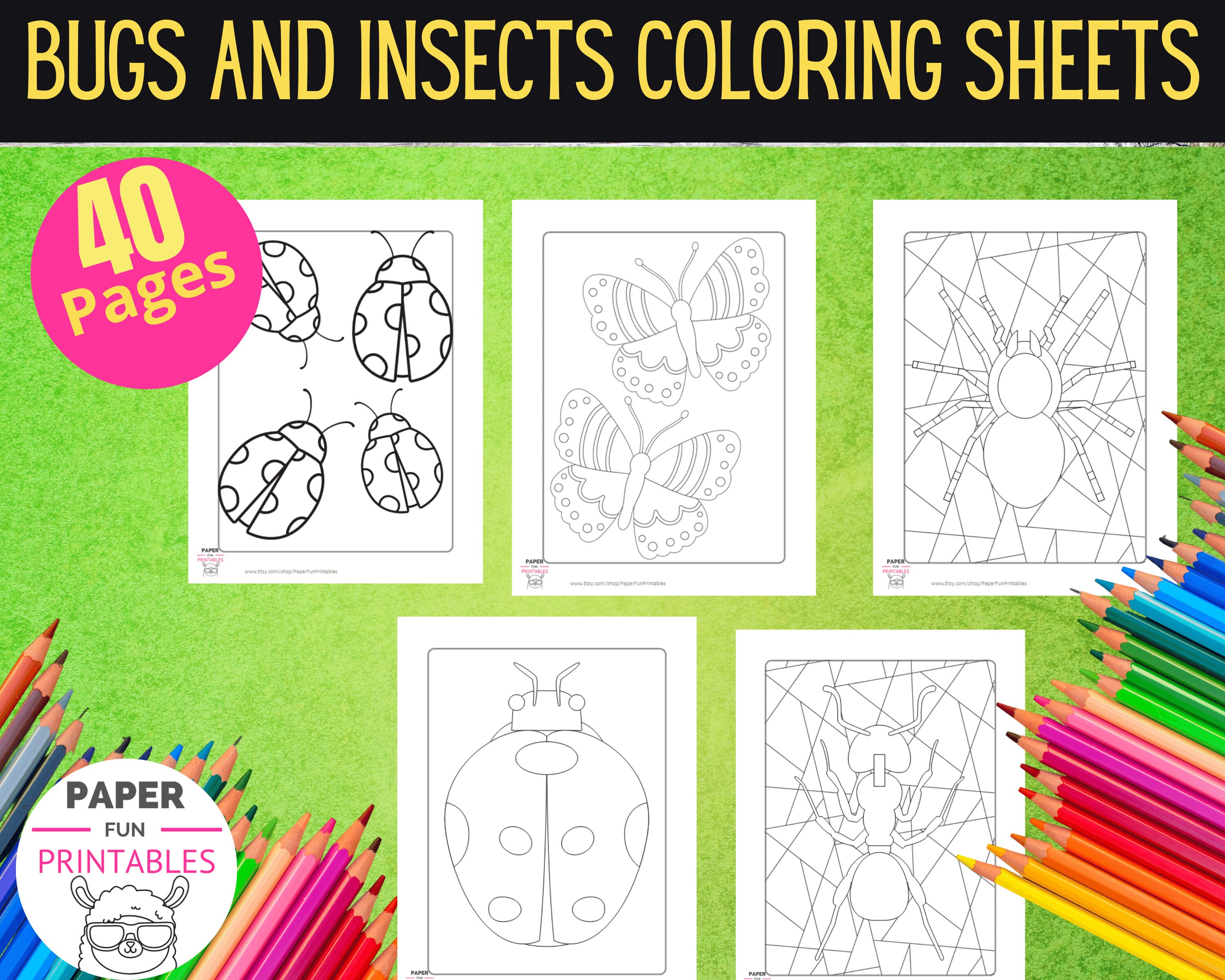 Bugs and Insects Coloring Pages : 40 Printable Minibeast Coloring Pages ...