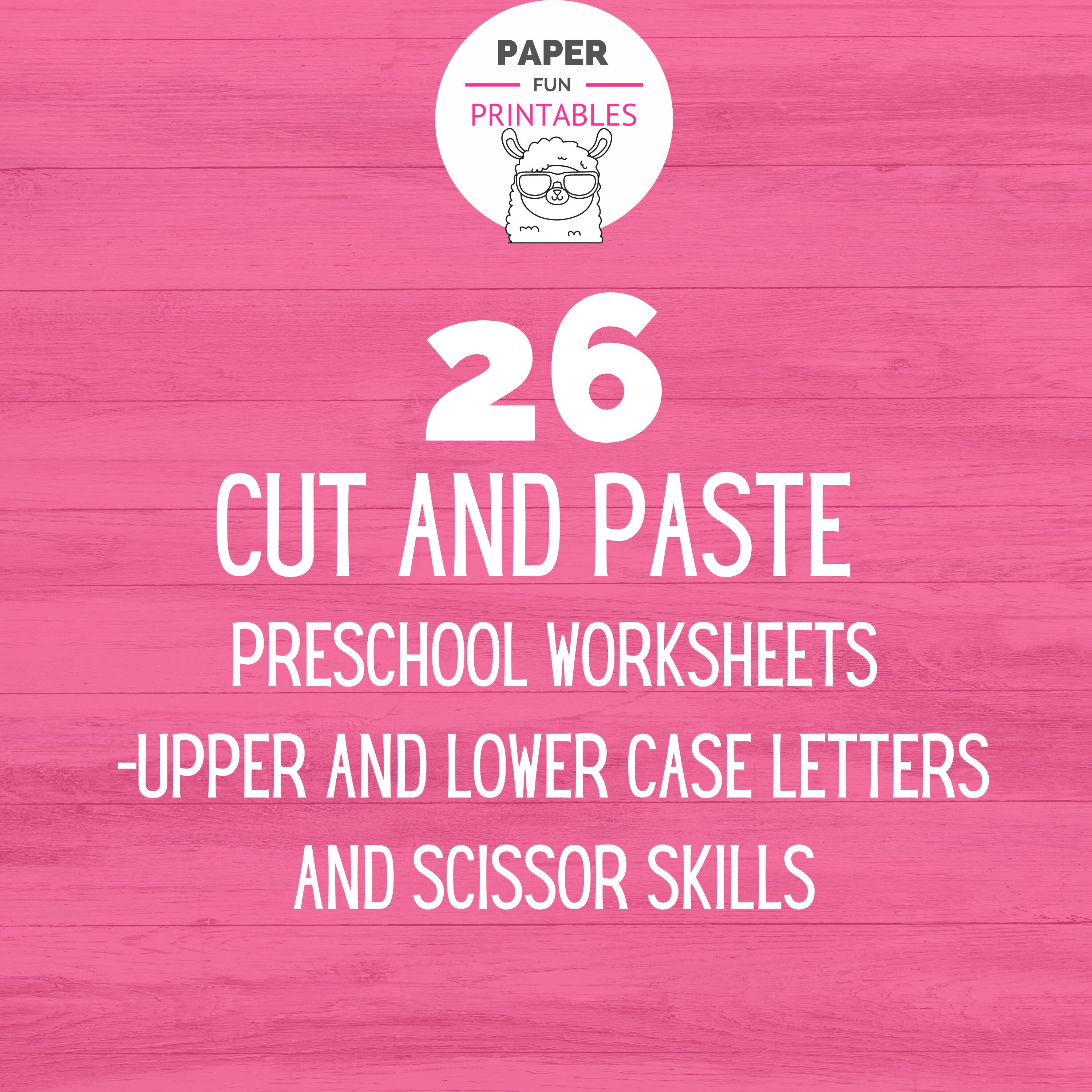 Preschool Worksheet Cut and Paste ABC Worksheets Learn Upper Case and ...