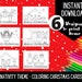 PRINTABLE Colouring Christmas Cards DIGITAL DOWNLOAD Christmas ...